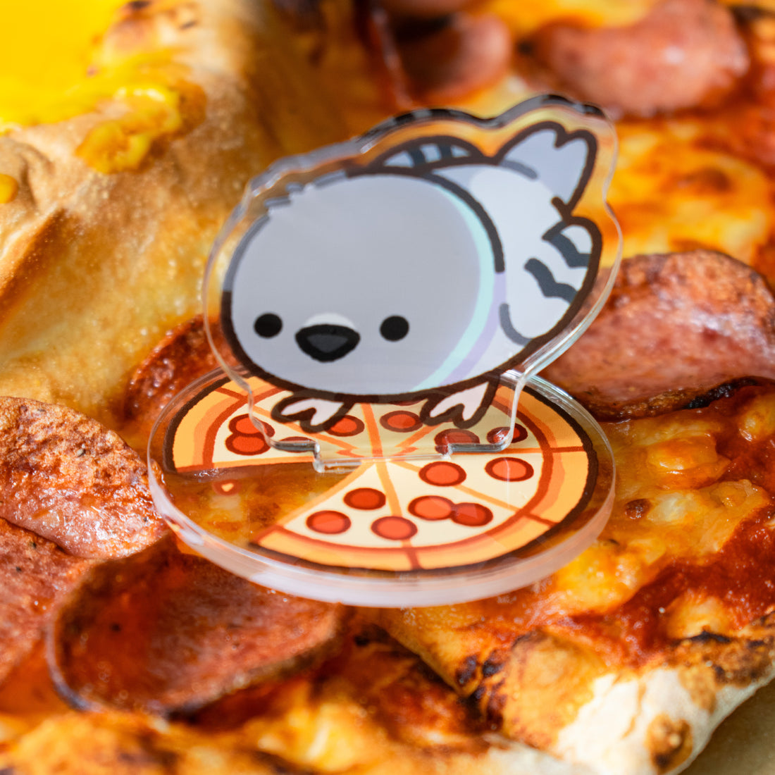 Pigeon Eating Pizza Standee – Pigeoncrafts