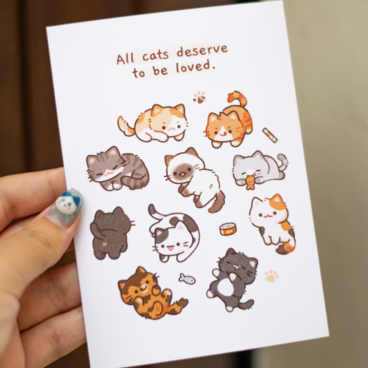 "All Cats Deserve to be Loved" Art Print – Pigeoncrafts