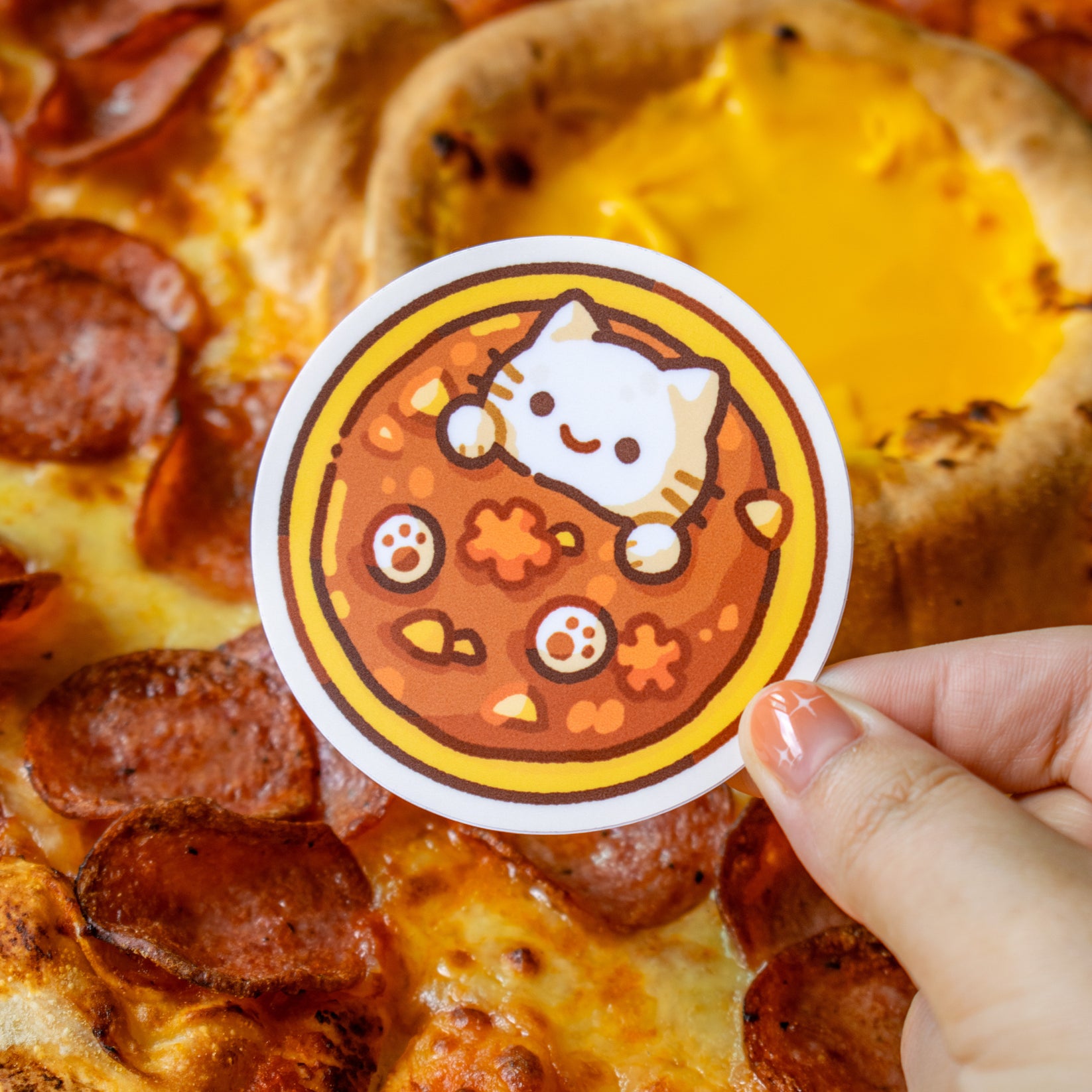 Japanese Curry Cat Matte Sticker – Pigeon Crafts