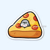 Pigeon on Pizza Couch Matte Sticker – Pigeoncrafts