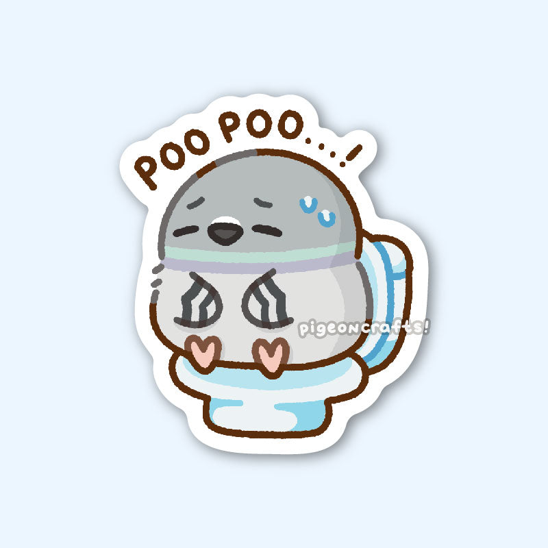 Poo Poo Pigeon Matte Sticker – Pigeoncrafts
