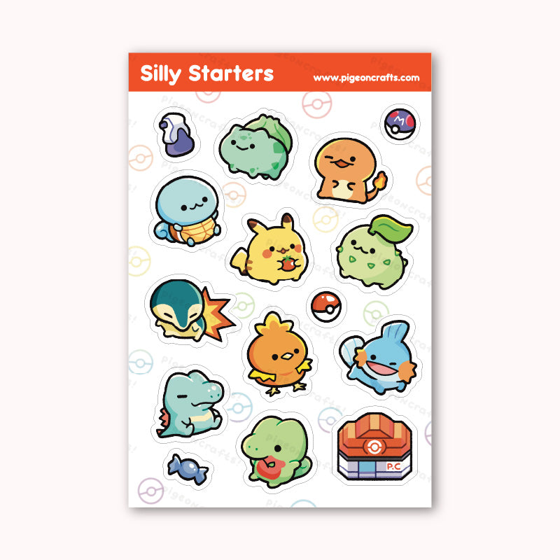 Silly Starters Sticker Sheet – Pigeoncrafts